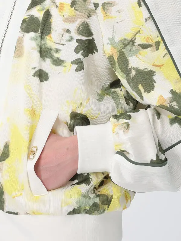 Liu Jo Abstract Floral Print Bomber Jacket