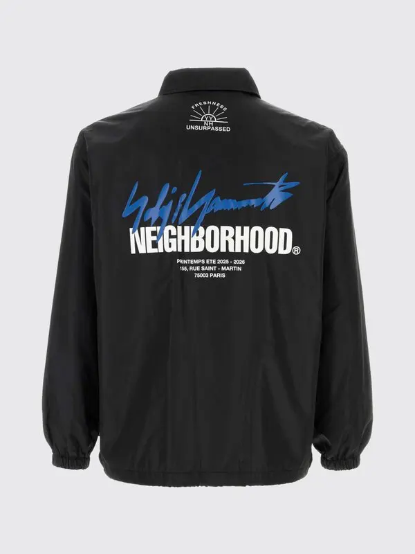 Yohji Yamamoto Nylon Shirt Jacket With Logo Print