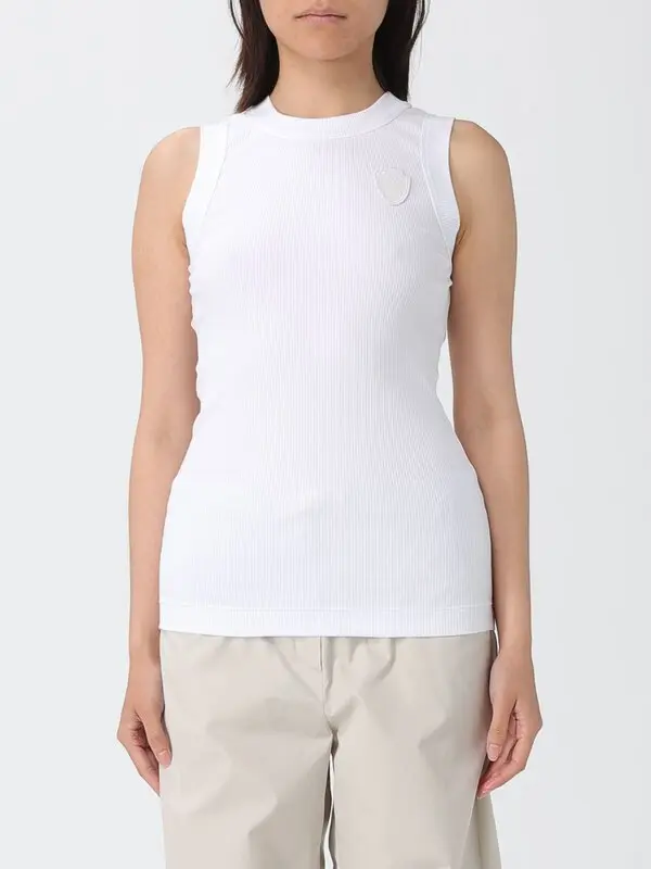 Brunello Cucinelli Ribbed Cotton Sleeveless Top With Logo Detail