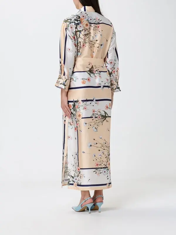 Liu Jo Floral Print Belted Midi Dress