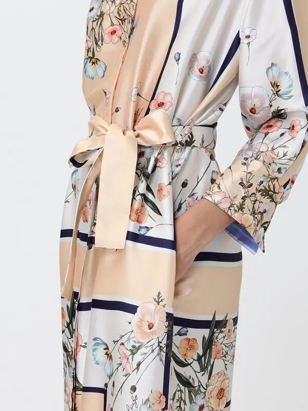 Liu Jo Floral Print Belted Midi Dress