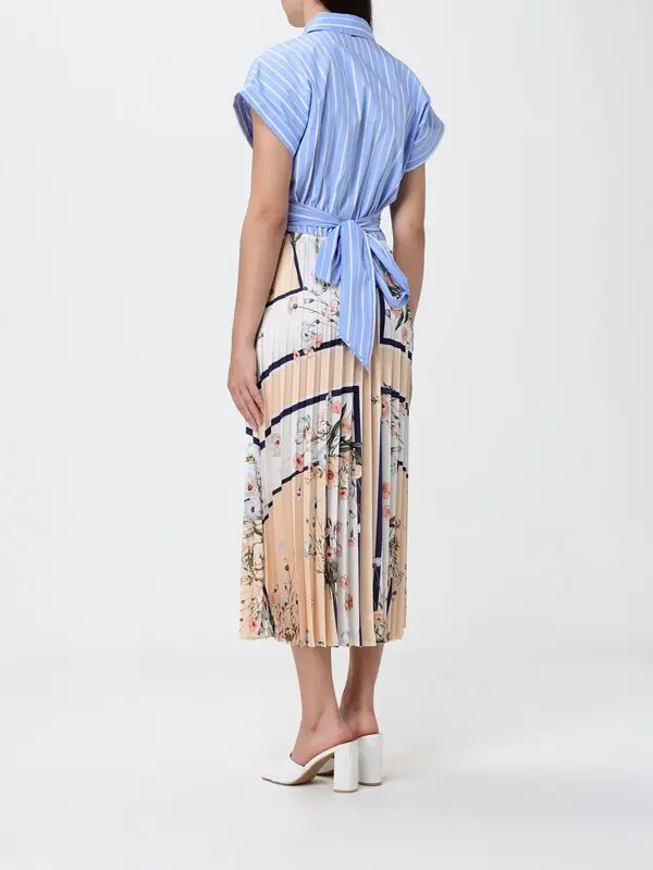 Liu Jo Printed Pleated Midi Dress