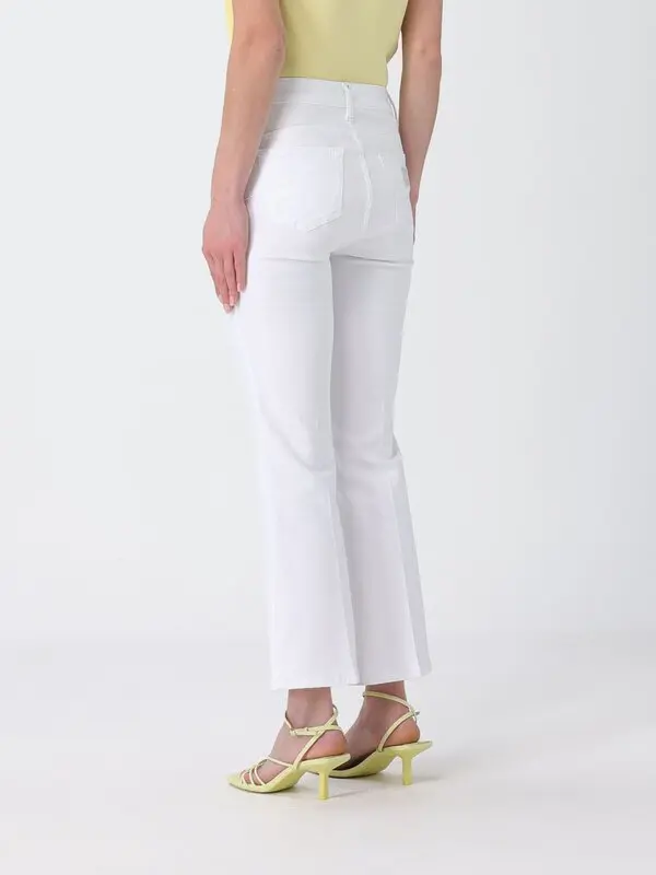 Liu Jo Mid-rise Stretch Cotton Denim Flared Jeans - White