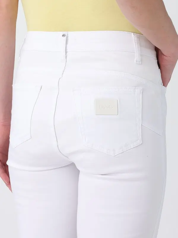 Liu Jo Mid-rise Stretch Cotton Denim Flared Jeans - White