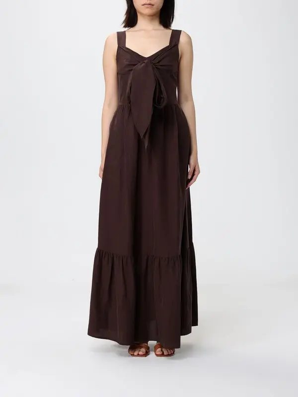 Liu Jo Long Off-the-shoulder Maxi Dress With Tie Waist - White