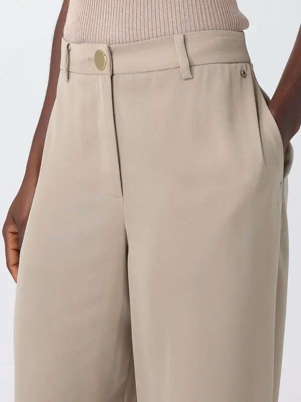 Armani Exchange Tailored Wide-leg Trousers - Sand