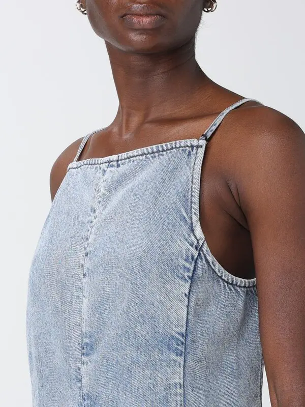 Armani Exchange Denim Square Neck Top