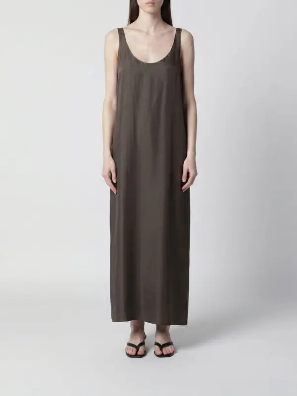 RÓHE Silk Midi Dress - Brown