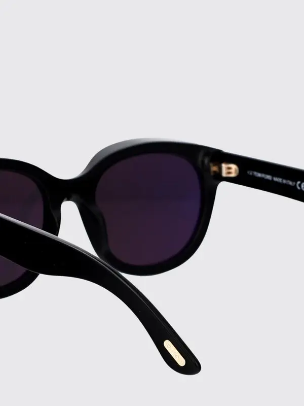TOM FORD Rounded Cat-eye Sunglasses In Acetate - Black