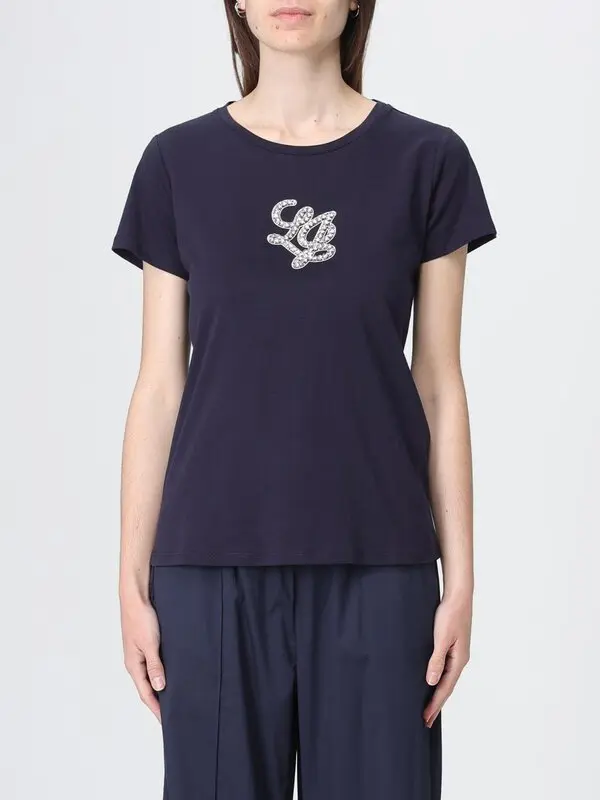 Liu Jo Embellished Logo T-shirt - Blue