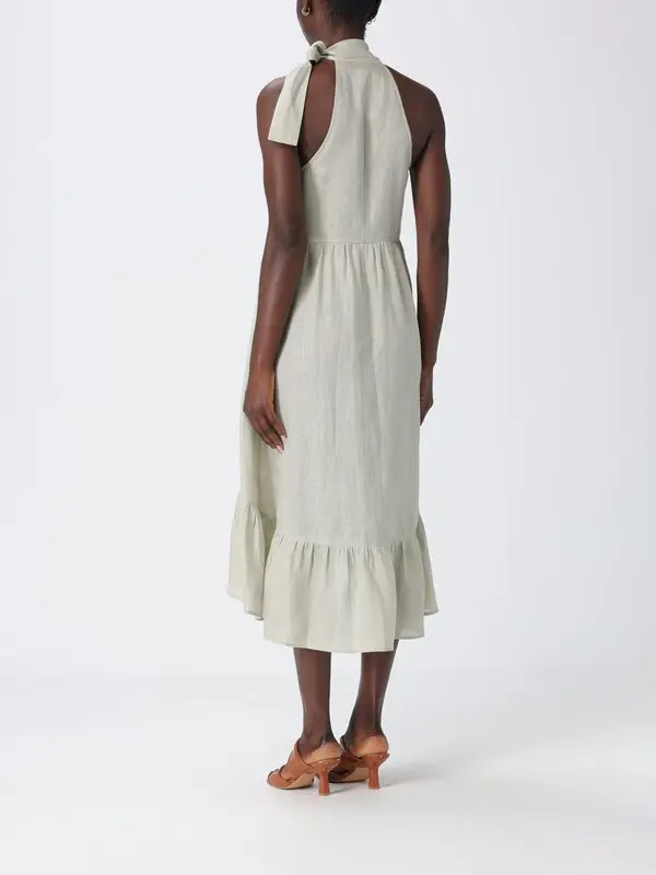 Armani Exchange Halterneck Midi Dress With Bow Detail