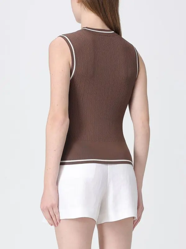 Armani Exchange Sleeveless Ribbed Knit Top