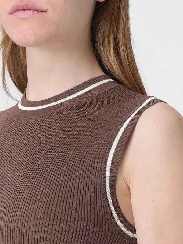 Armani Exchange Sleeveless Ribbed Knit Top