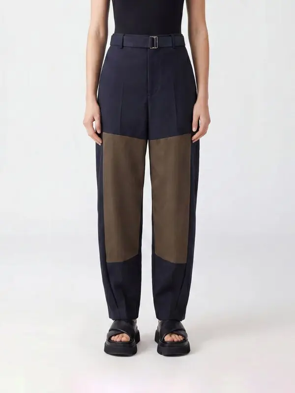 Sacai Wide Leg Trousers - Navy