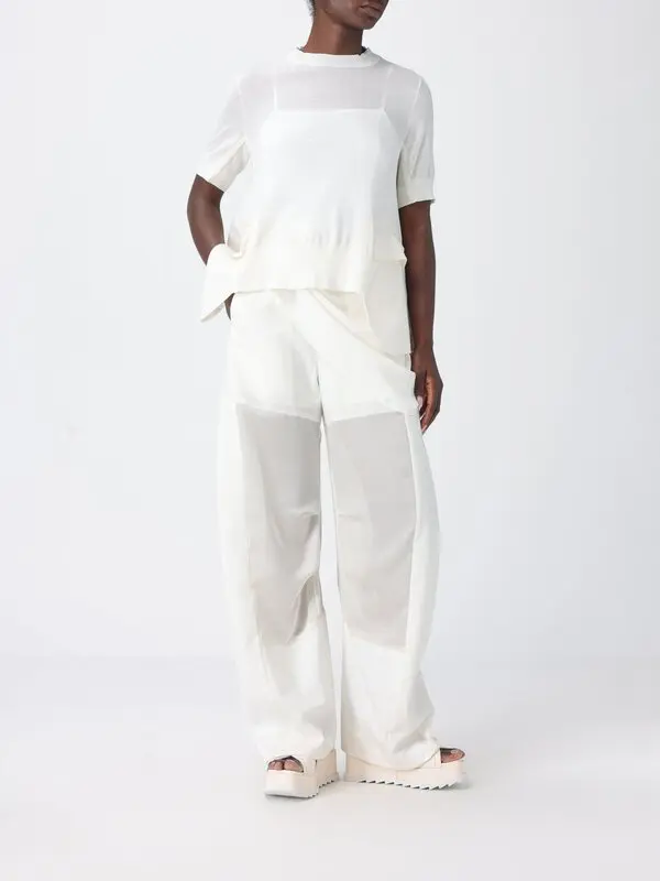 Sacai Cotton Top With Transparent Inserts