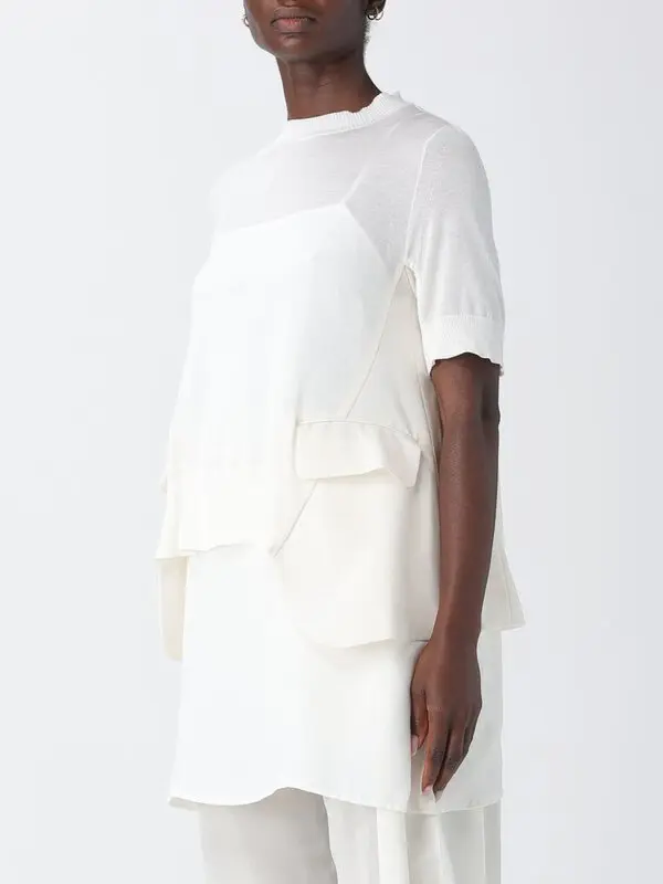 Sacai Cotton Top With Transparent Inserts