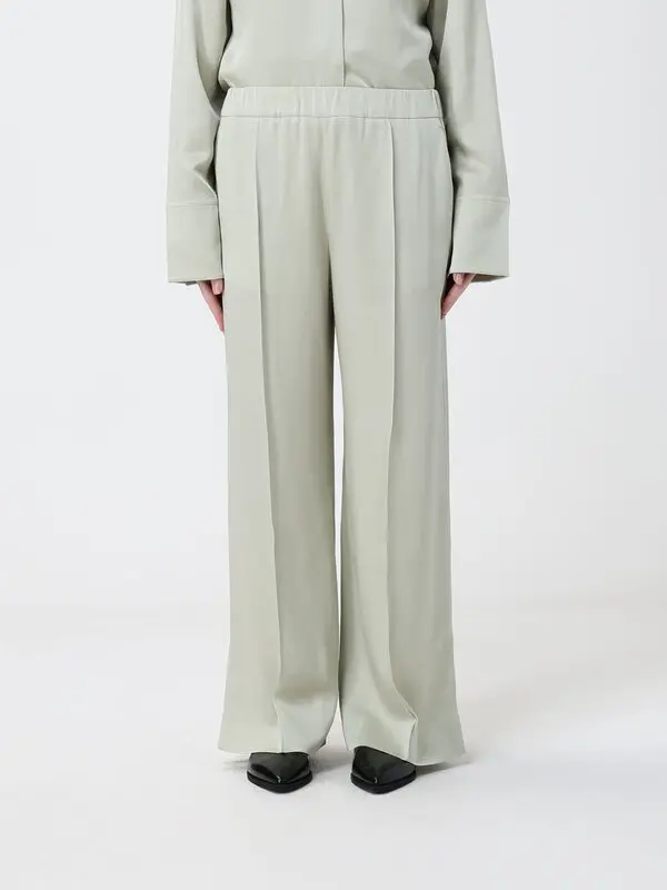 JIL SANDER Wide Leg Tailored Trousers - Green