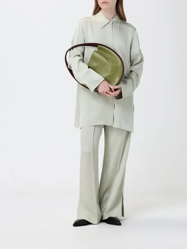 JIL SANDER Wide Leg Tailored Trousers - Green