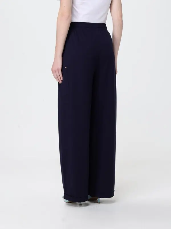 Liu Jo Wide Leg Trousers With Drawstring Waist - Milk