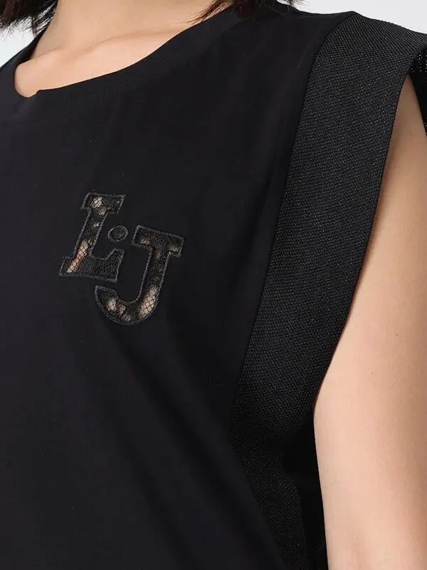 Liu Jo Embellished Graphic T-shirt - Black