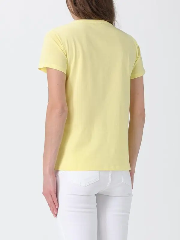 Liu Jo Short Sleeve Cotton T-shirt With Rhinestone Logo Detail