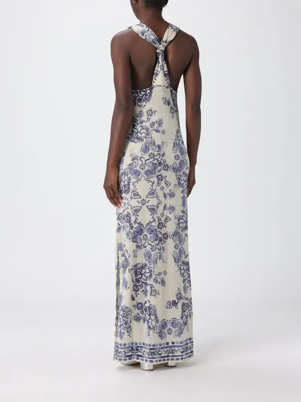 Liu Jo Metallic Floral Print Maxi Dress - Multicolor