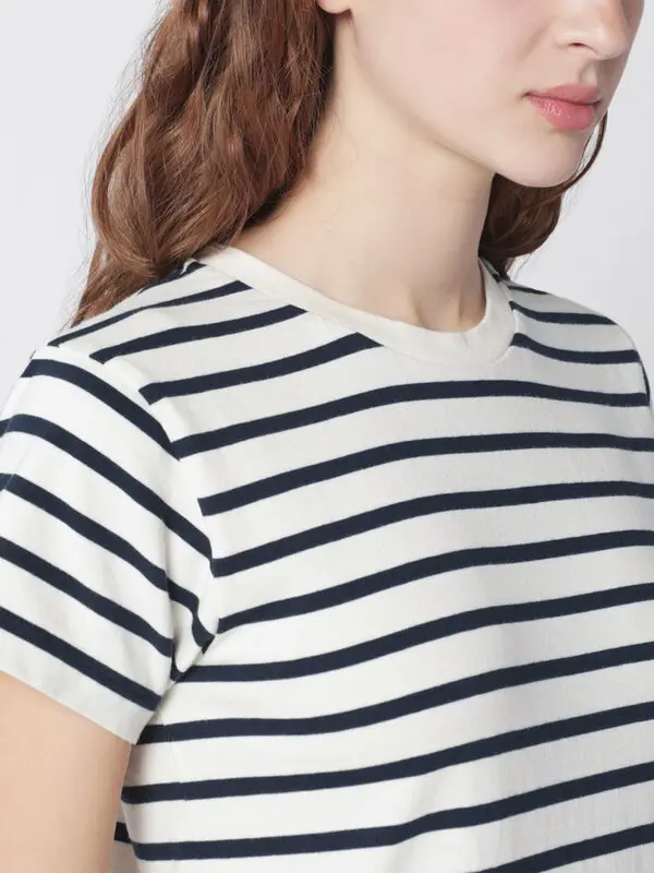 ANINE BING Striped Cotton Midi Dress