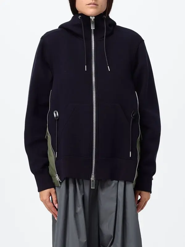 Sacai Zip-up Hoodie - Kaki