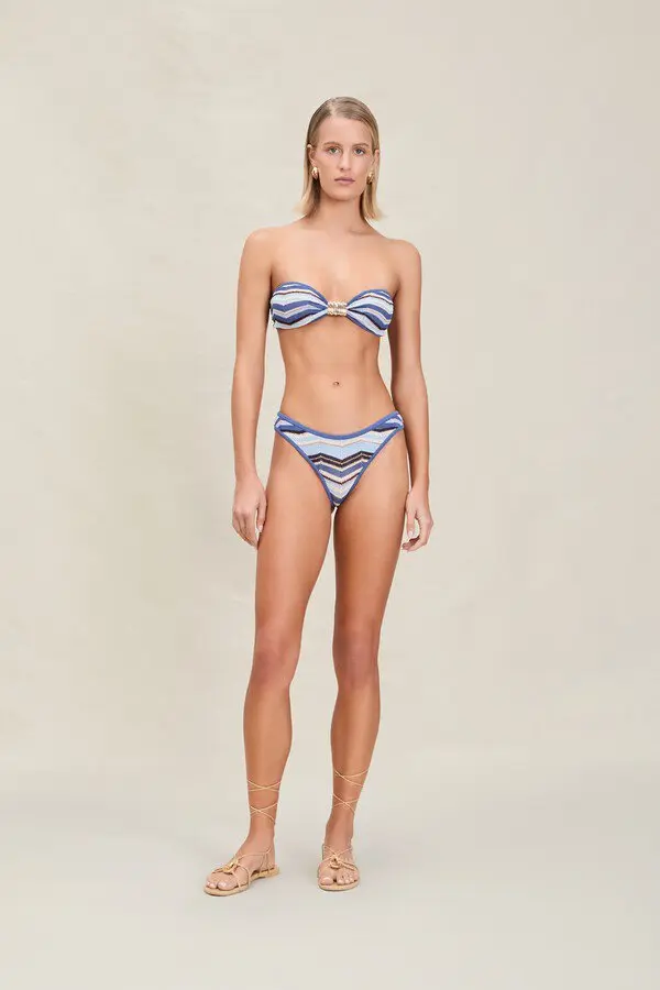 Devon Windsor Shayla Knit Bikini Bottoms - Blue