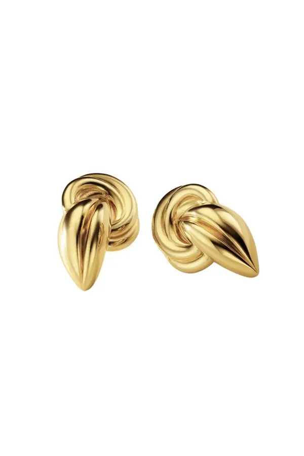 ARELLA Vienna Knotted Plated Earrings - Gold