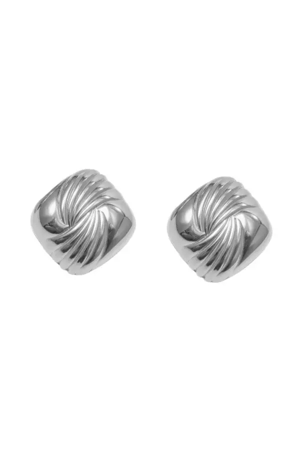ARELLA Elodie Sculptural Twisted Stud Earrings - Gold