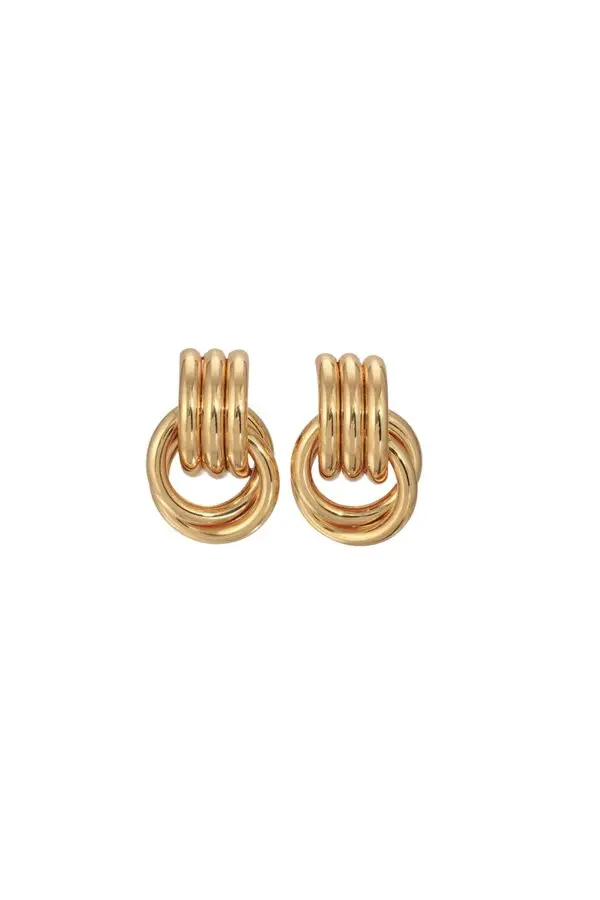 ARELLA Capucine Tone Hoop Earrings - Gold