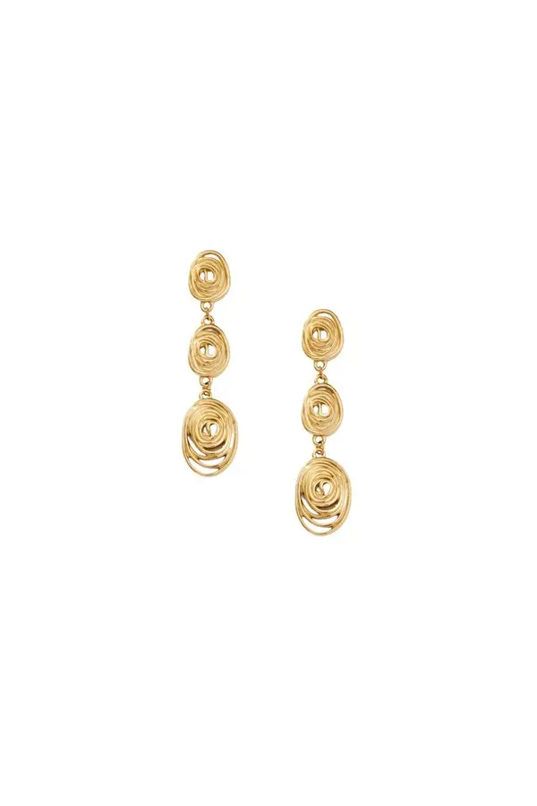 ARELLA Juliette Swirl Drop Earrings - Red