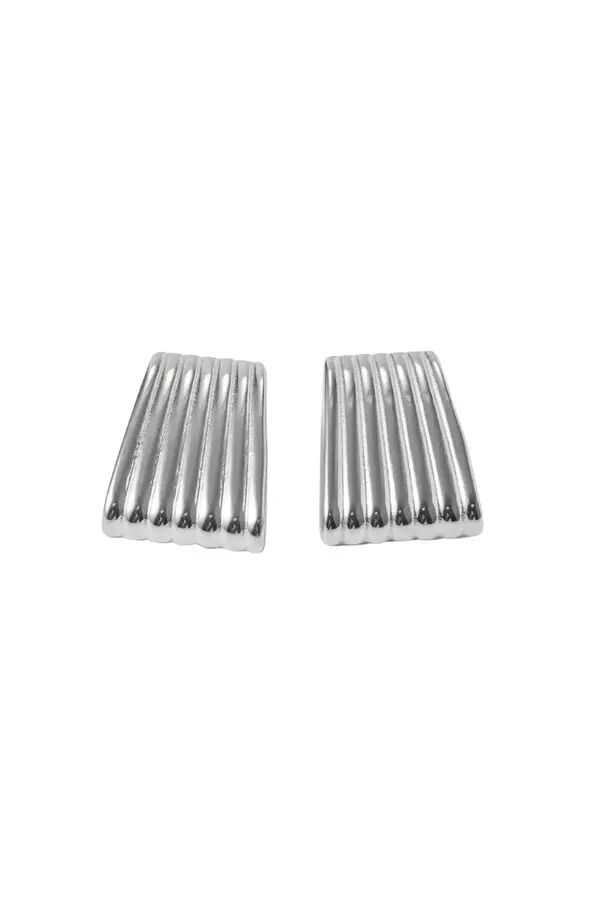 ARELLA Mara Sculptural Textured Earrings - Natural