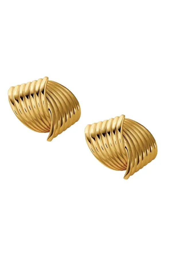 ARELLA Vivienne -plated Sculptural Stud Earrings - Gold