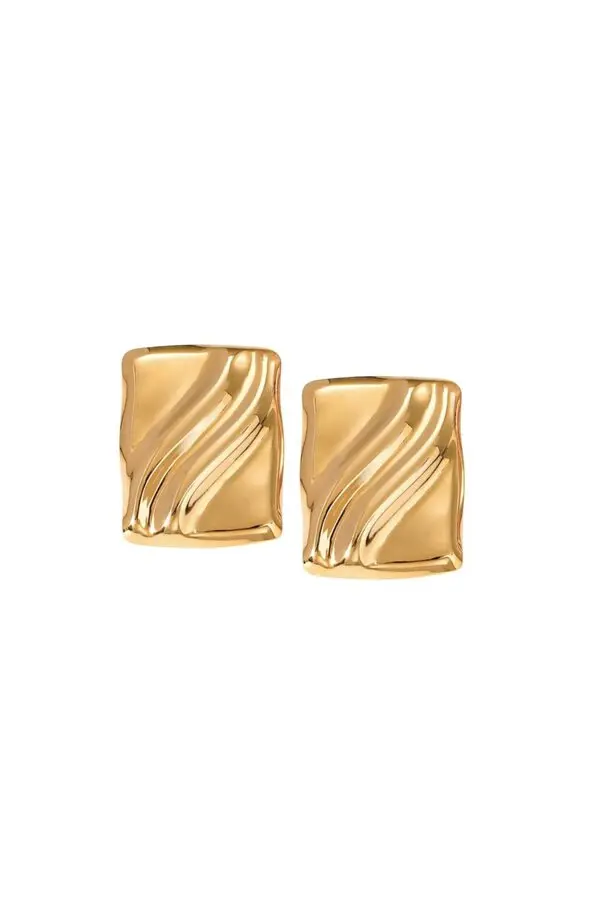 ARELLA Everly Sculptural Stud Earrings - Gold