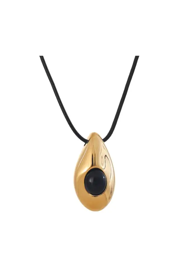 ARELLA Marlowe Lariat Necklace With Pendant - Red