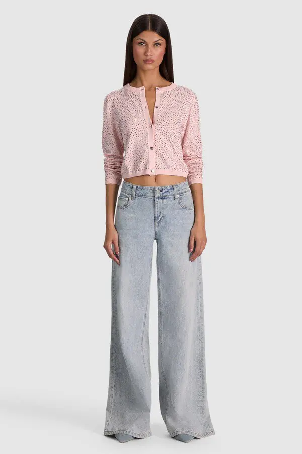 Alice + Olivia Embellished Cropped Cardigan