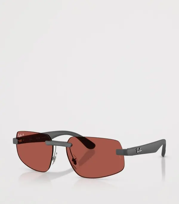 Ray-ban Rectangle Rimless Sunglasses - Grey