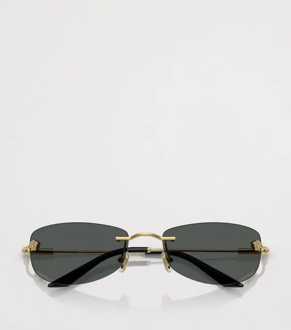 Versace Metal Ve2279 Sunglasses - Gold