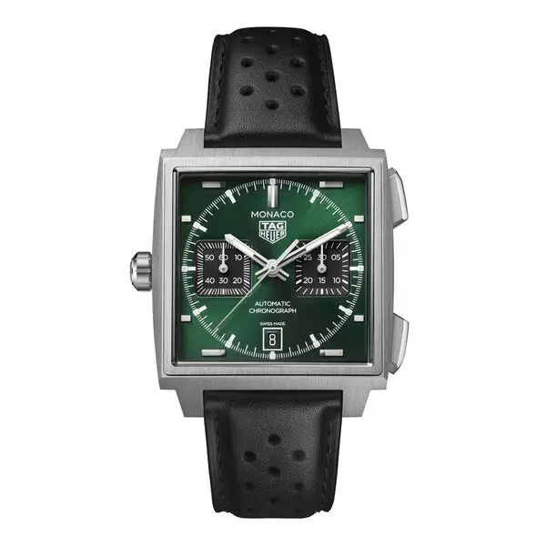 Tag Heuer Monaco Chronograph Watch With Green Dial - Titanium