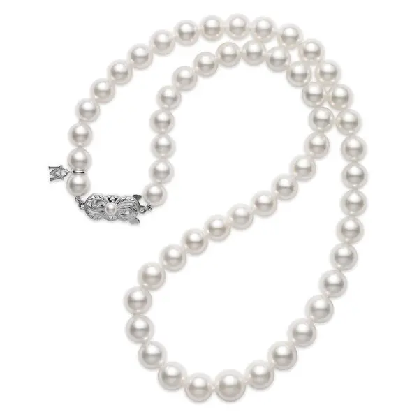 Mikimoto Graduated Akoya Cultured Pearl Strand Necklace, 18k Gold - White