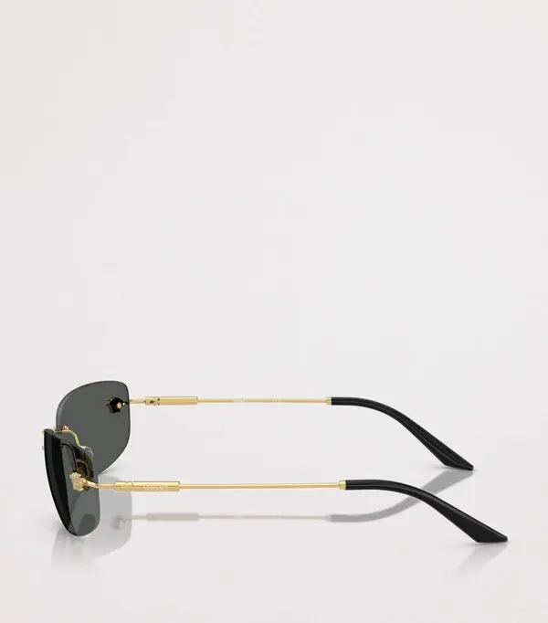 Versace Rimless Sunglasses With Medusa Detail