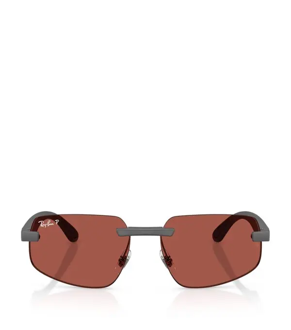 Ray-ban Rb4475ch Rimless Sunglasses - Grey