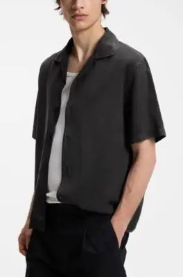 Hugo Oversized-fit Shirt With Camp Collar