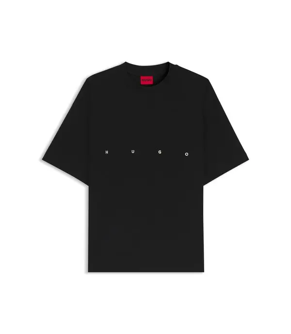 Hugo Oversize-fit Cotton T-shirt With Bold Printed Logo