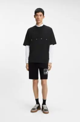 Hugo Oversize-fit Cotton T-shirt With Bold Printed Logo