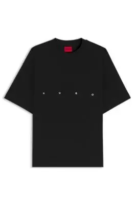 Hugo Oversize-fit Cotton T-shirt With Bold Printed Logo