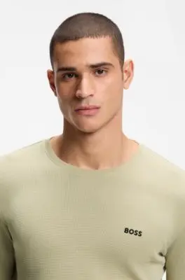 BOSS Ottoman Pajama T-shirt With Embroidered Logo - Light Green