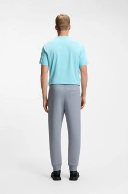 BOSS Cotton-blend Sweatpants With Embroidered Logo - Dark Grey